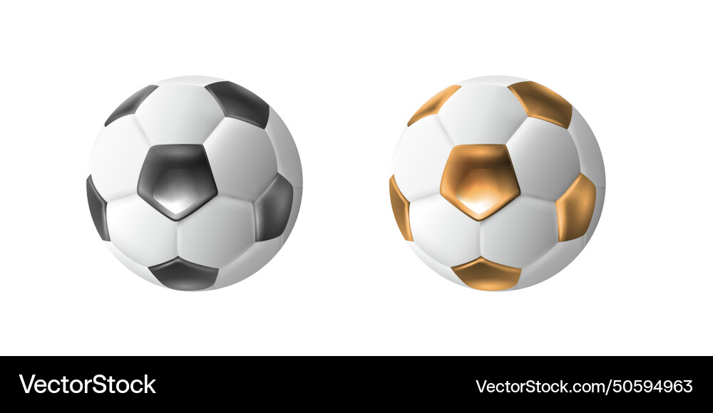 Football ballsoccer ball Royalty Free Vector Image