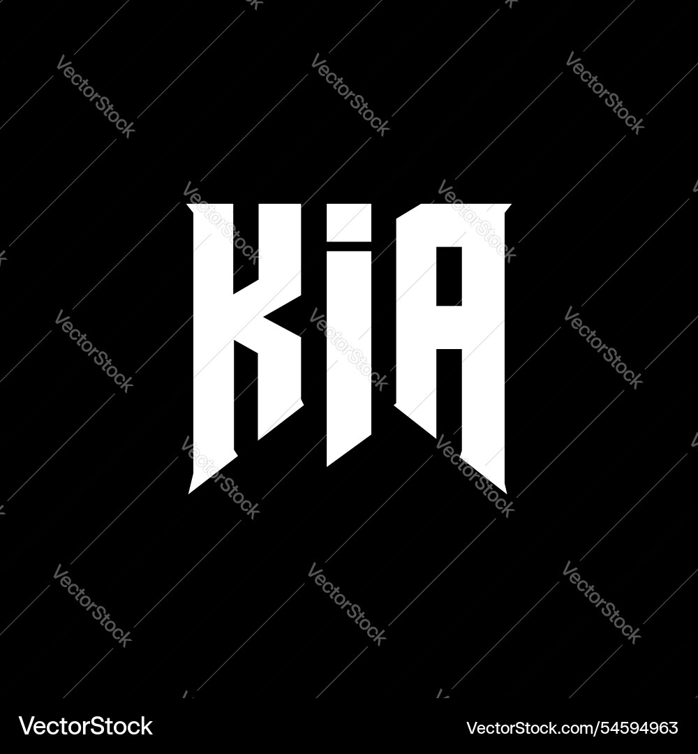 Kia letter logo design for technology company Vector Image