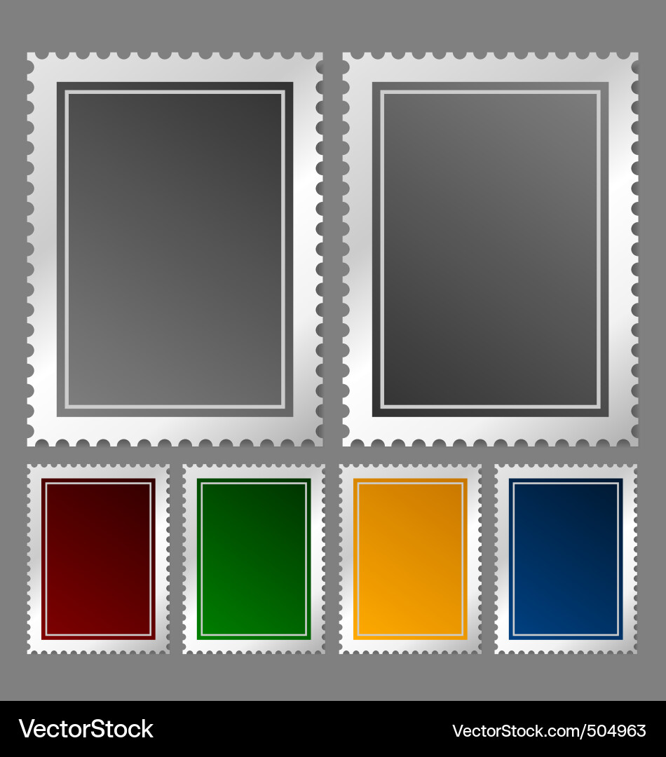 Postage stamp template Royalty Free Vector Image