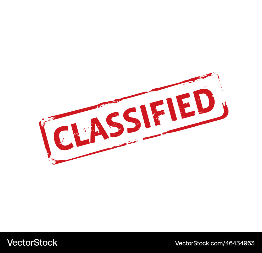 Red stamp classified Royalty Free Vector Image