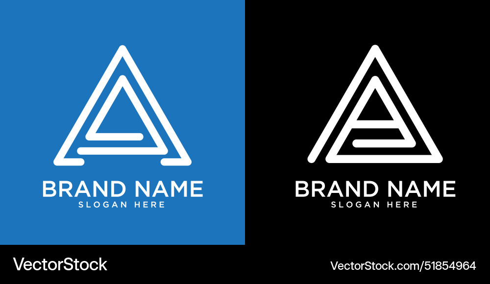 Aa logo set collection for web Royalty Free Vector Image