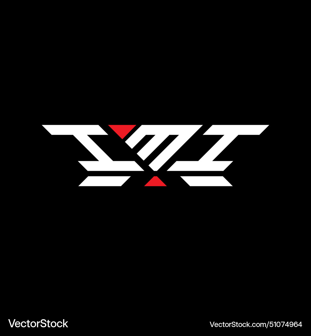 Imi letter logo design simple and modern Vector Image