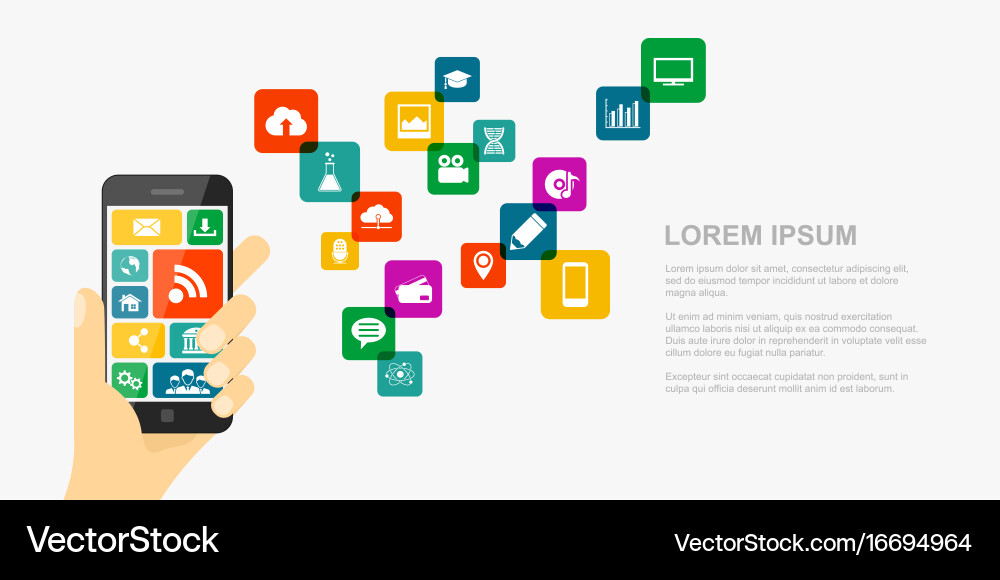 Mobile internet concept Royalty Free Vector Image
