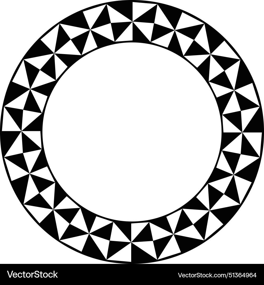 Polynesian tattoo tribal circle design samoan Vector Image