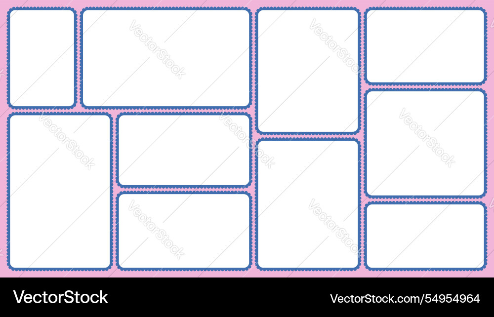 Scallop Border Bento Grid Royalty Free Vector Image