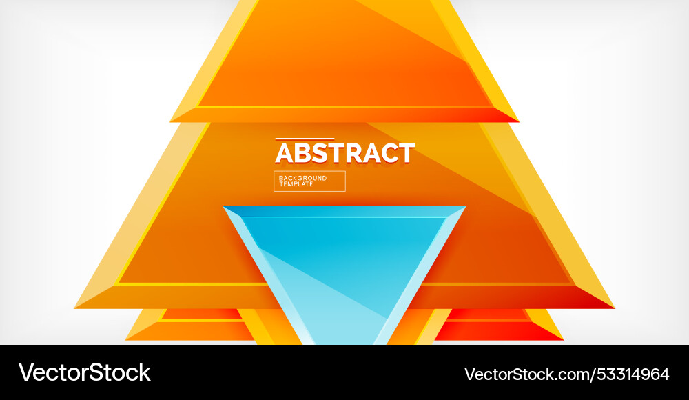Triangle glass shapes geometric abstract Vector Image