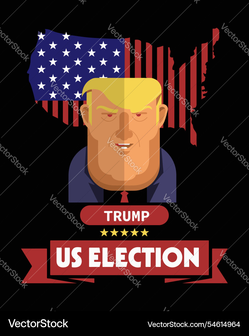 Trump us election Royalty Free Vector Image - VectorStock