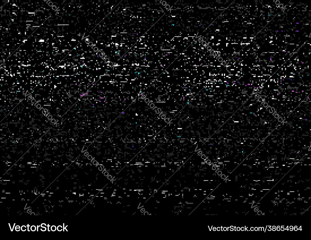 VHS Glitch Static Distortion Royalty Free Vector Image