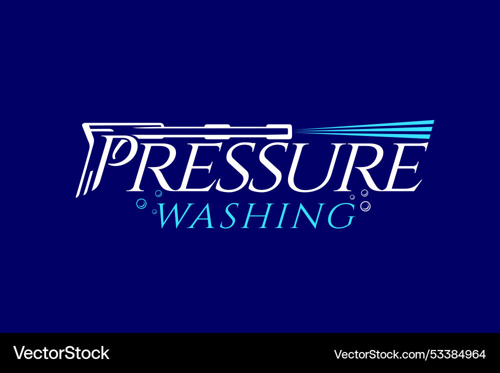 Washing lettering pressure logo Royalty Free Vector Image