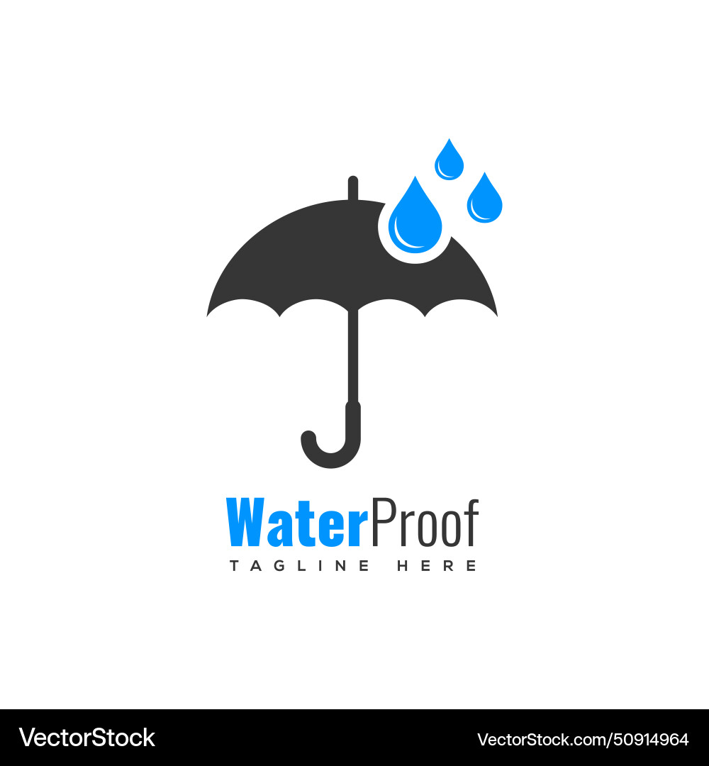 Waterproof sign symbol Royalty Free Vector Image