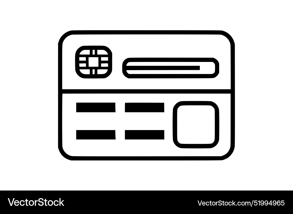 Credit-card icon flat Royalty Free Vector Image Credit-card icon flat Royalty Free Vector Image