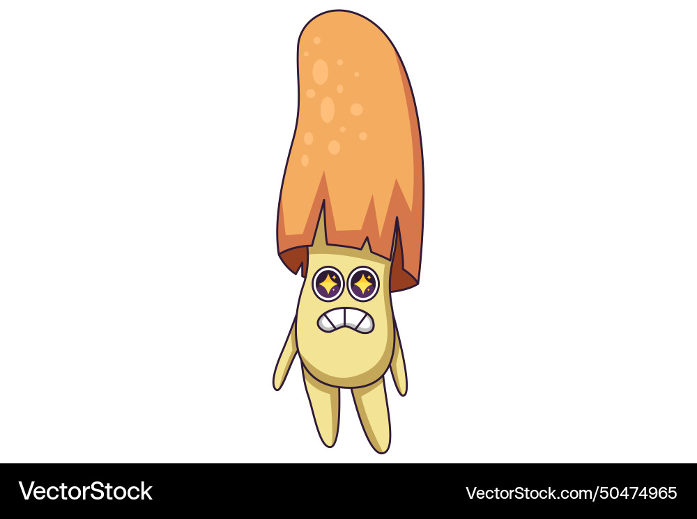 Cute mushroom character design Royalty Free Vector Image