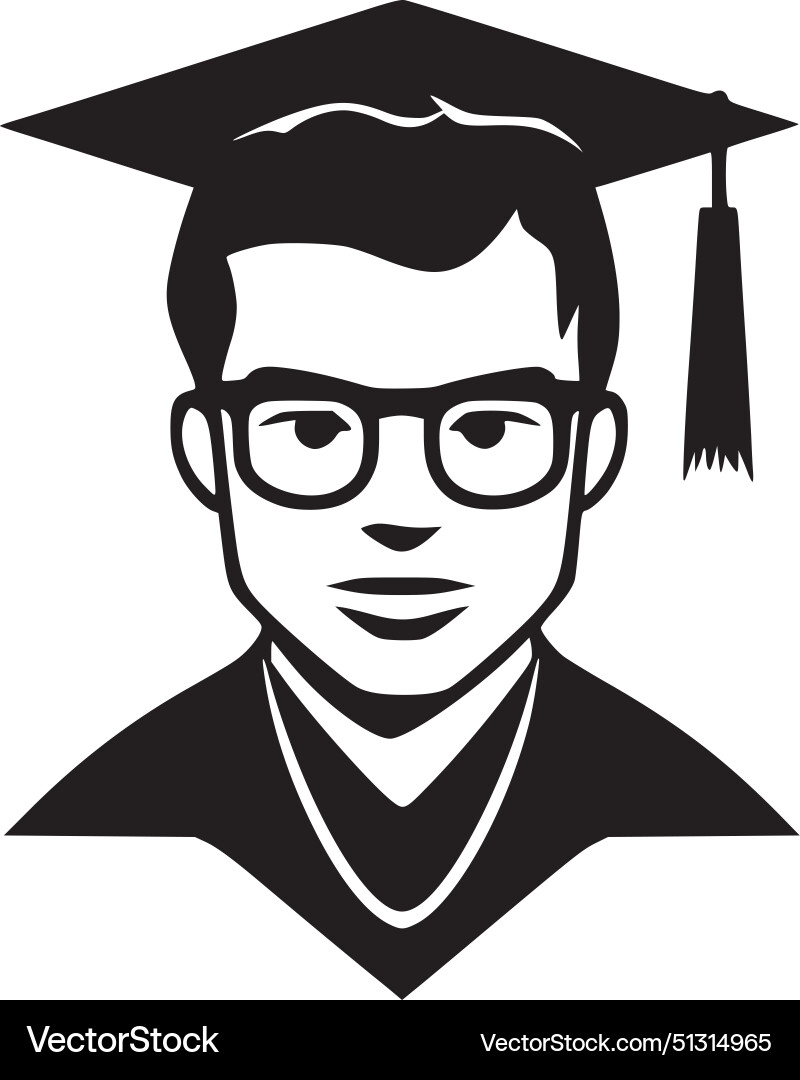Grad - minimalist and flat logo Royalty Free Vector Image