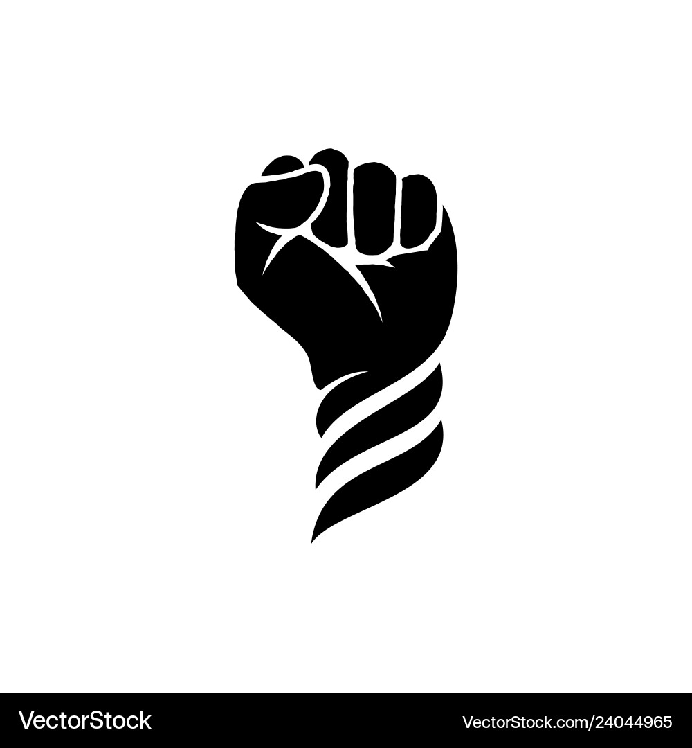 Hand fist logo design Royalty Free Vector Image