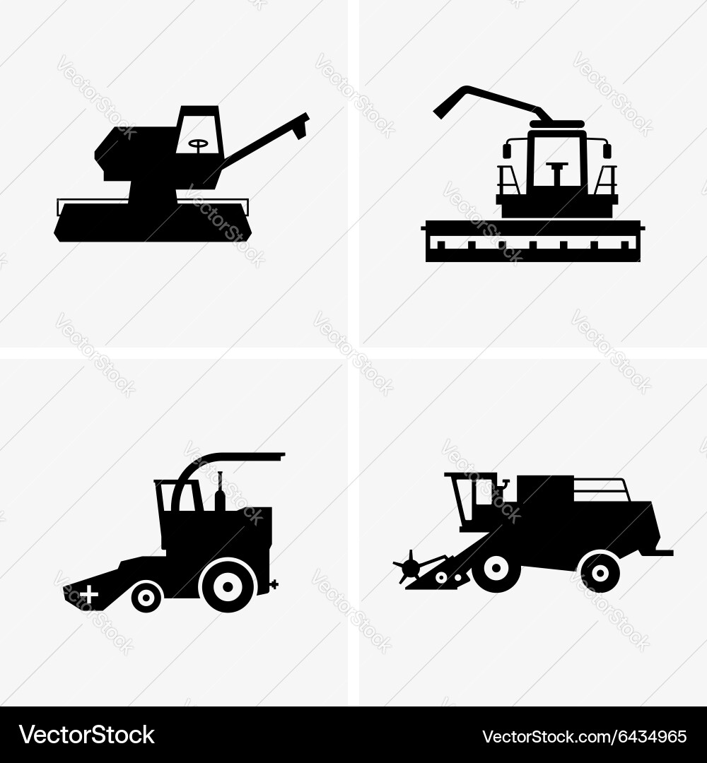 Large Combine Harvester Royalty Free Vector Image