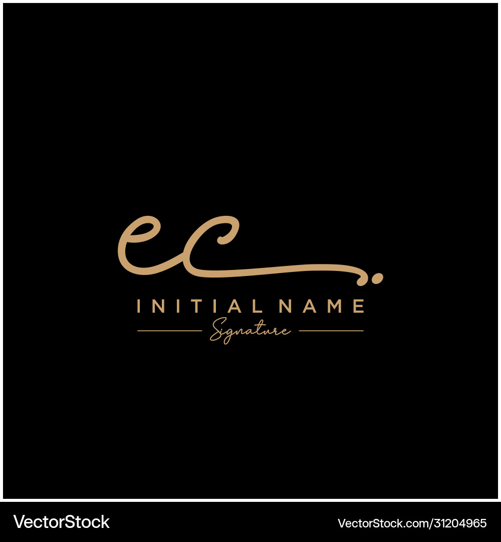 Letter ece signature logo template Royalty Free Vector Image
