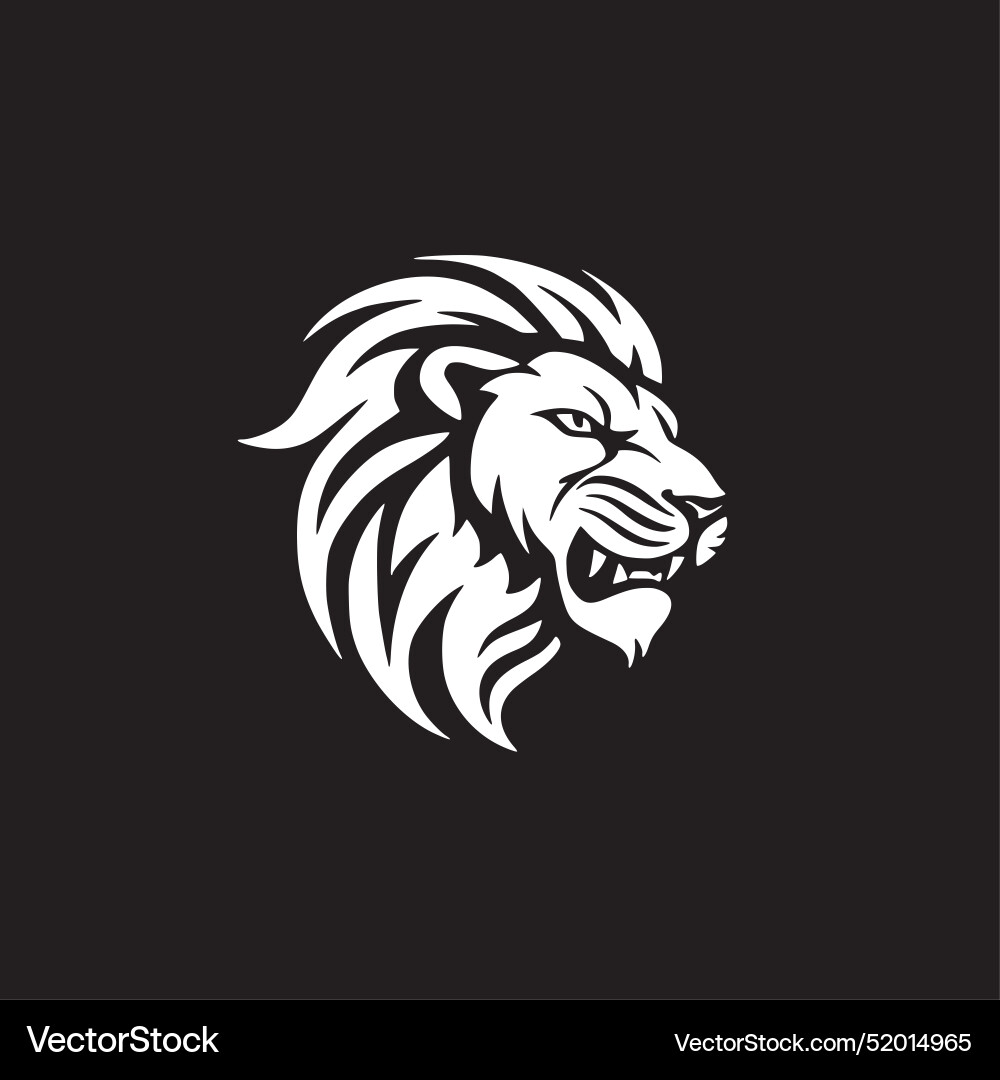 Lion - black and white isolated icon Royalty Free Vector