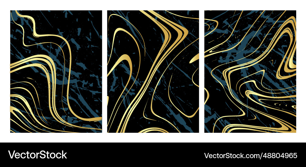 Luxury Marble Poster Set Royalty Free Vector Image