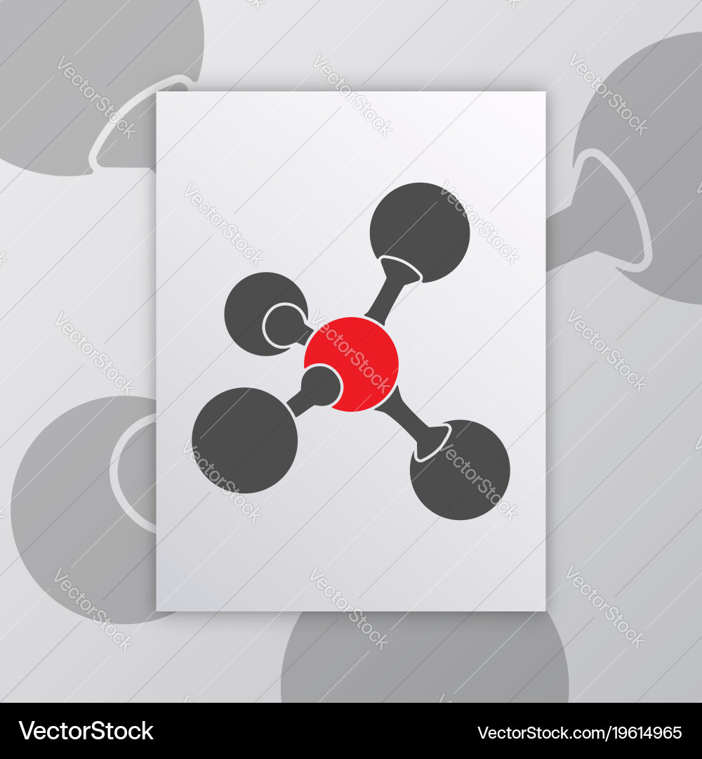 Molecule science poster Royalty Free Vector Image