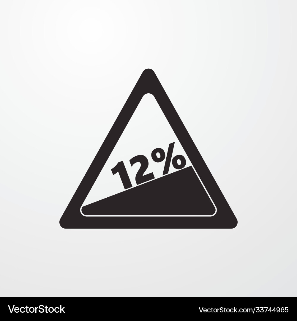 Mountain road sign icon symbol Royalty Free Vector Image