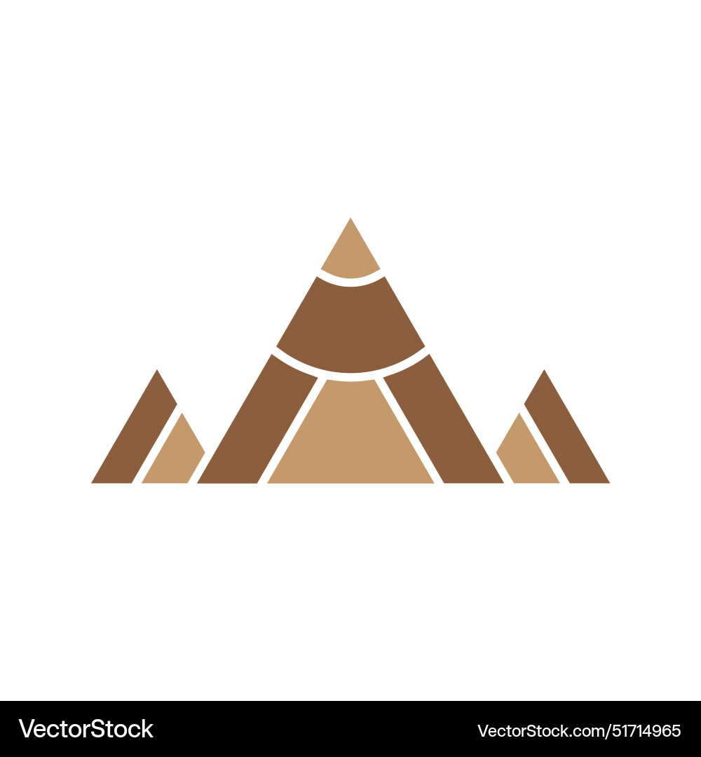 Pyramid logo Royalty Free Vector Image - VectorStock