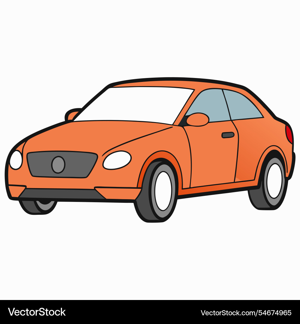 Volvo car flat design Royalty Free Vector Image