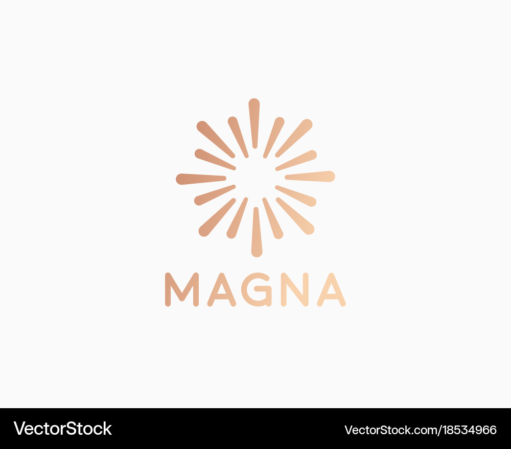 Abstract sun flower logo energy explosion bang Vector Image