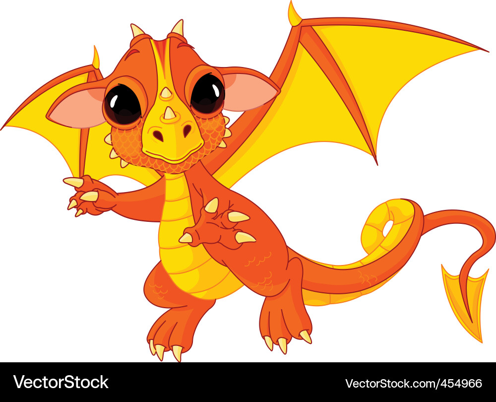 Cartoon dragon Royalty Free Vector Image - VectorStock
