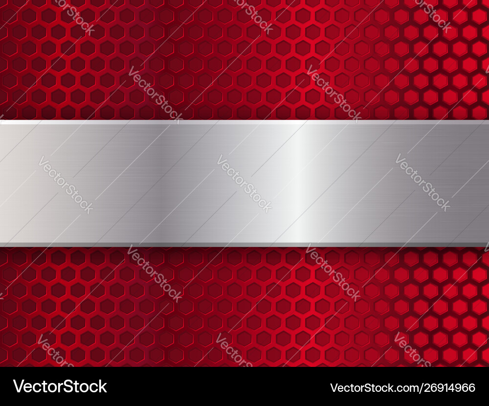 Red and silver metal texture Royalty Free Vector Image
