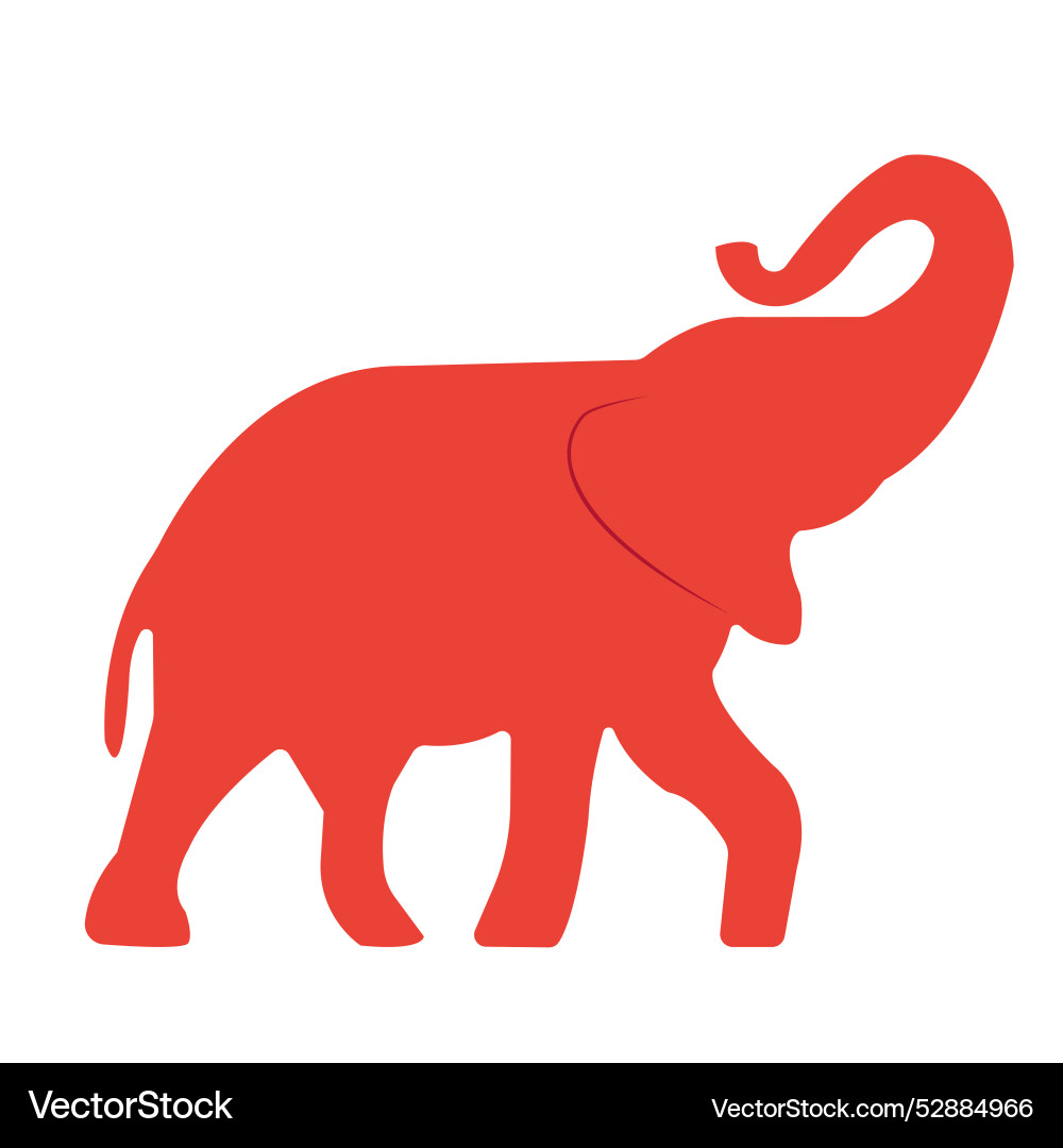 Red elephant representing the republican party – Royalty-Free Vector ...