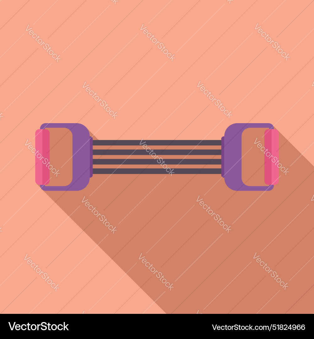 Resistance band expander lying on pink background Vector Image