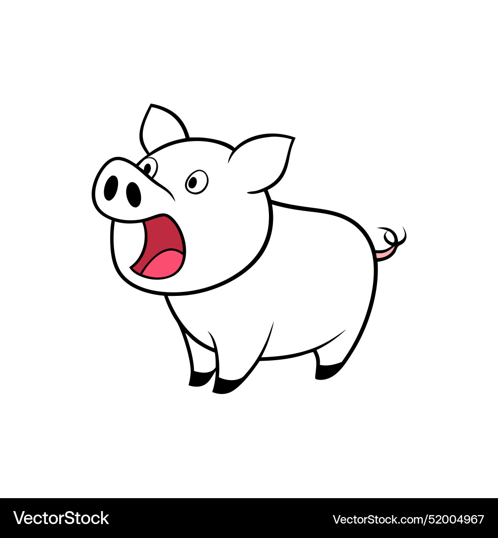 Domestic pig screams icon Royalty Free Vector Image
