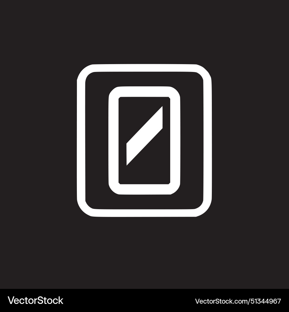 Rectangle - black and white isolated icon Vector Image