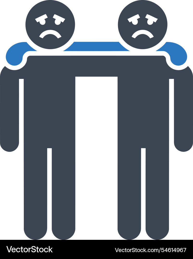 Sad people together icon Royalty Free Vector Image
