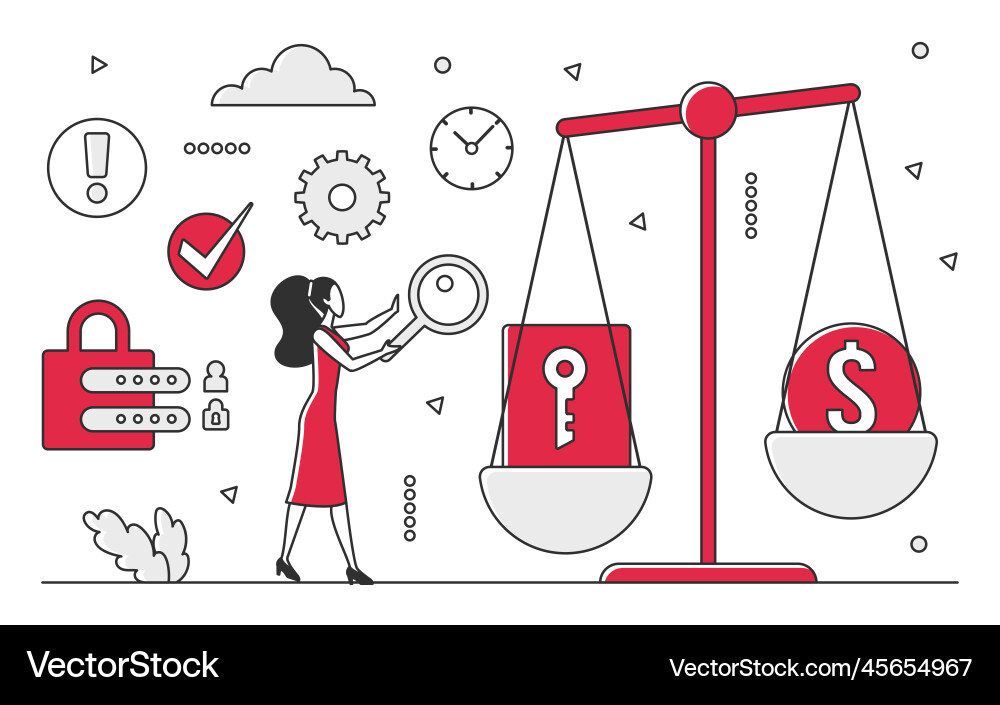 Secured financial payment Royalty Free Vector Image
