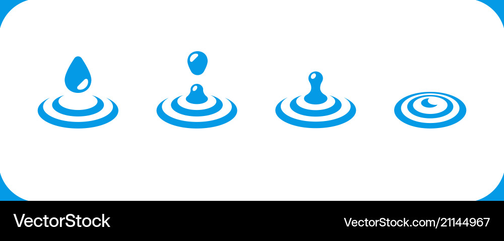 Water drop icon Royalty Free Vector Image - VectorStock