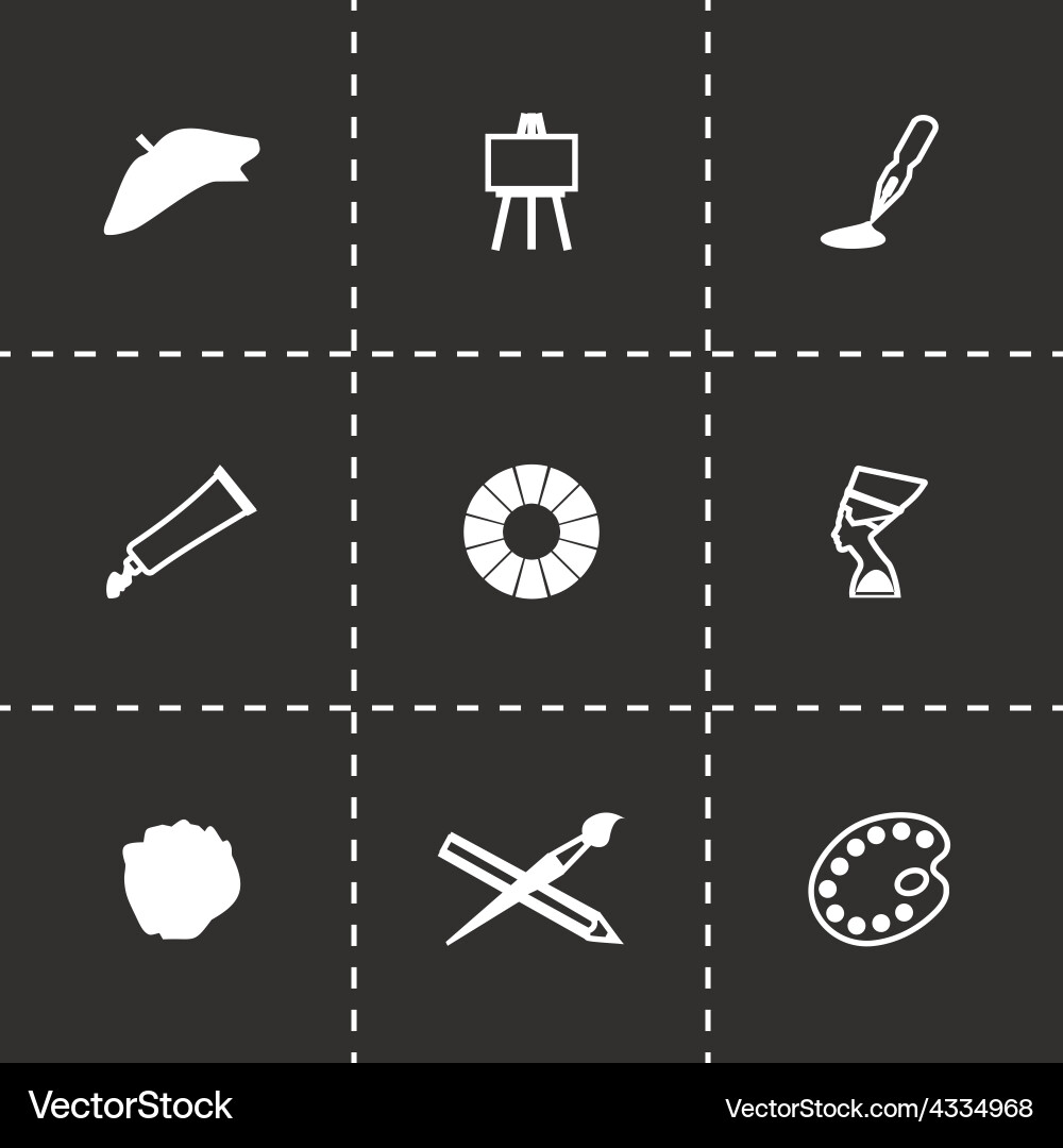 Art icon set Royalty Free Vector Image - VectorStock