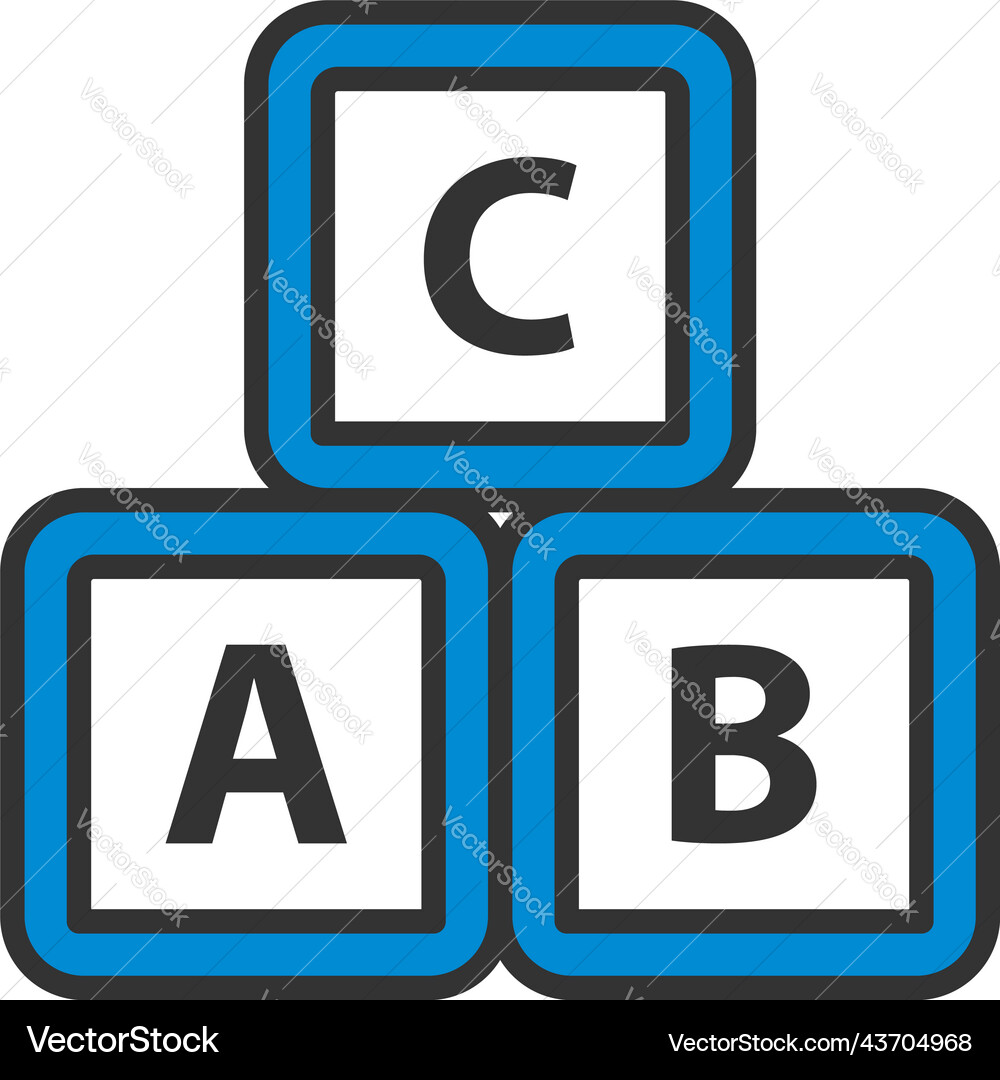 Box of bricks icon Royalty Free Vector Image - VectorStock