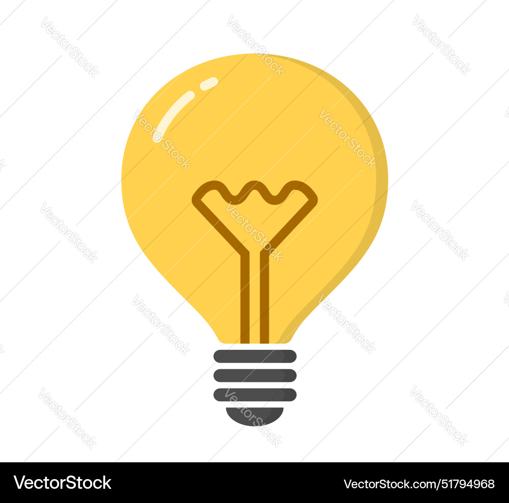 Bulb icon Royalty Free Vector Image - VectorStock