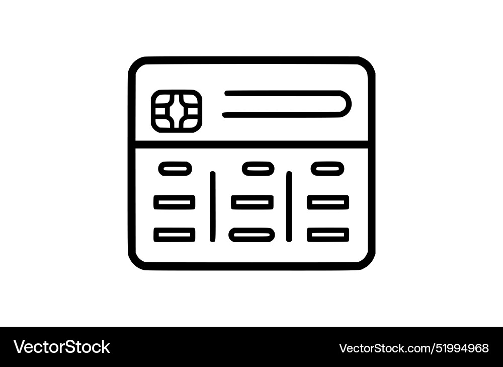 Credit-card icon flat Royalty Free Vector Image