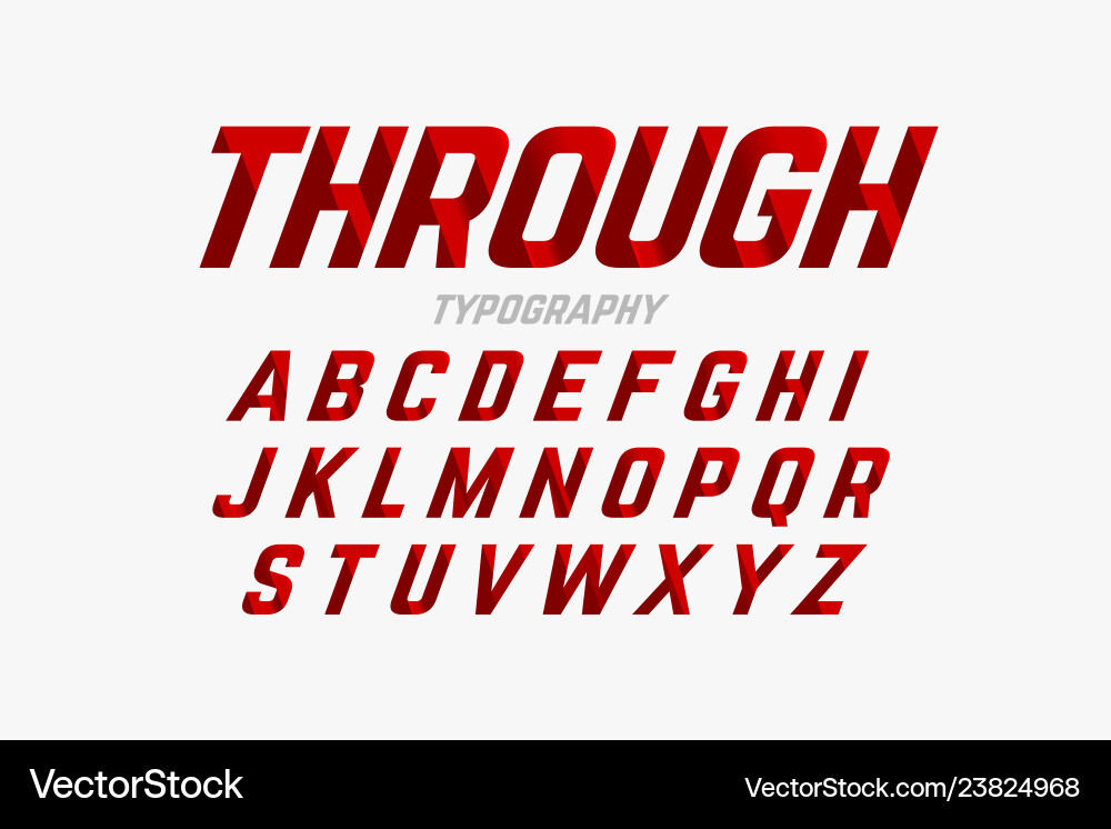 Cutout Font - Laser Cut Style Royalty Free Vector Image