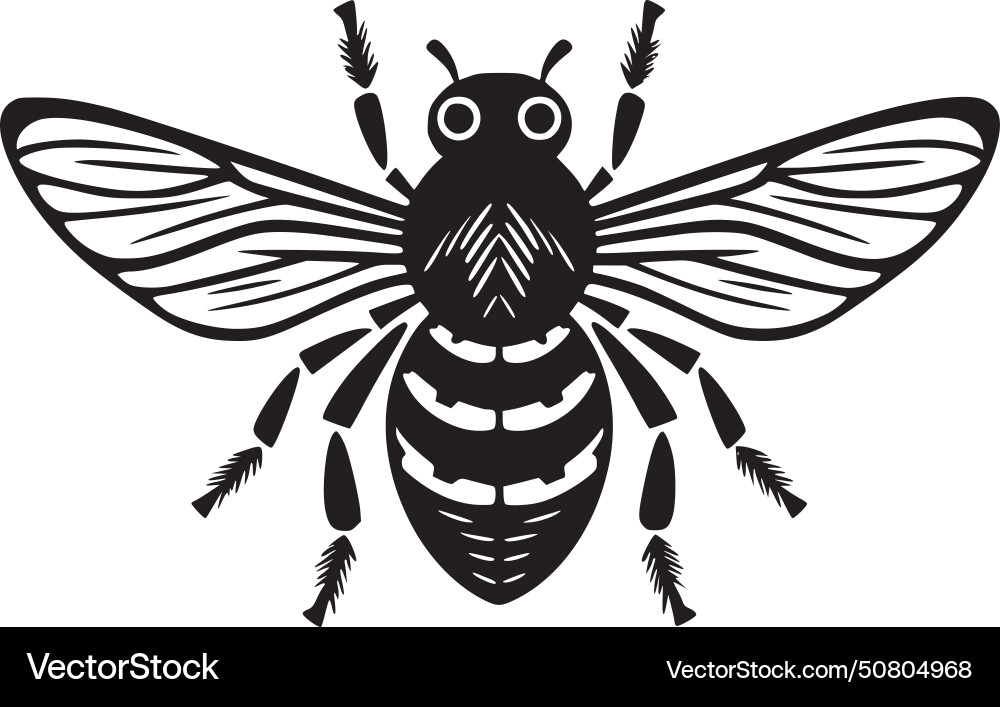 Fly - black and white isolated icon Royalty Free Vector