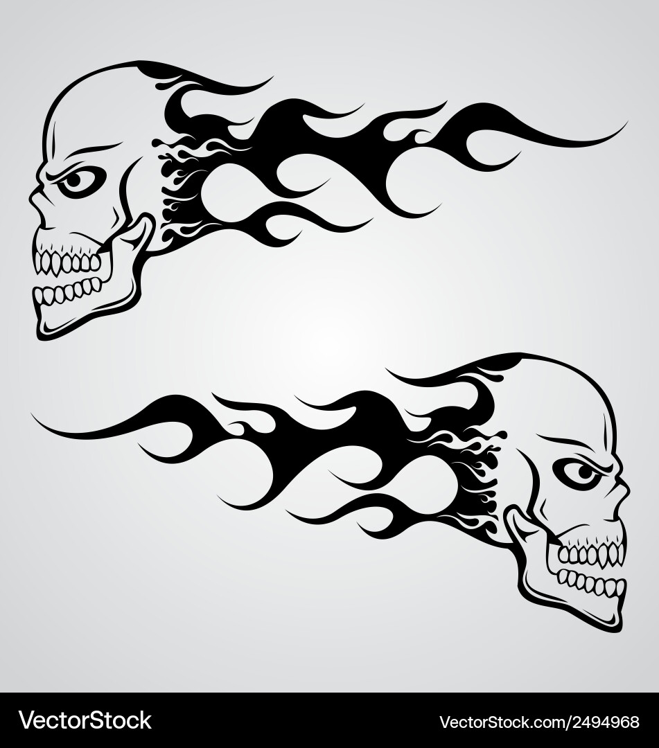 Inferno Skull Royalty Free Vector Image - VectorStock