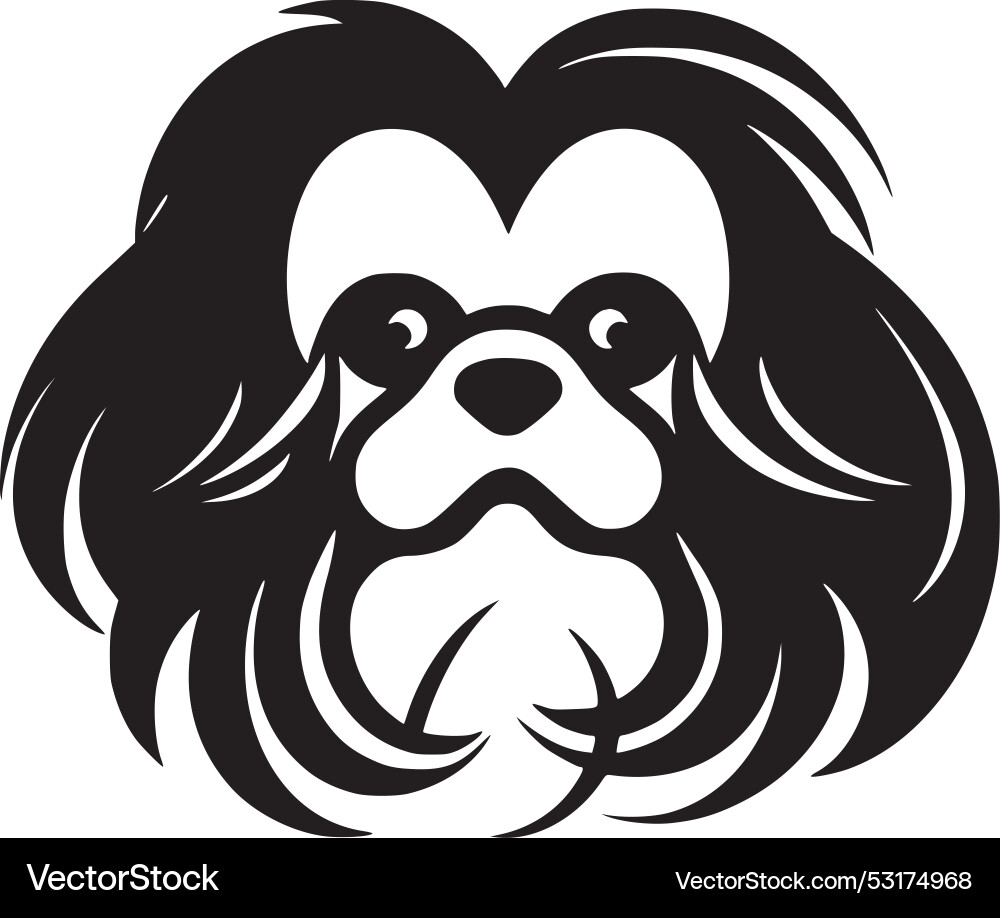 Japanese chin - minimalist and flat logo Vector Image