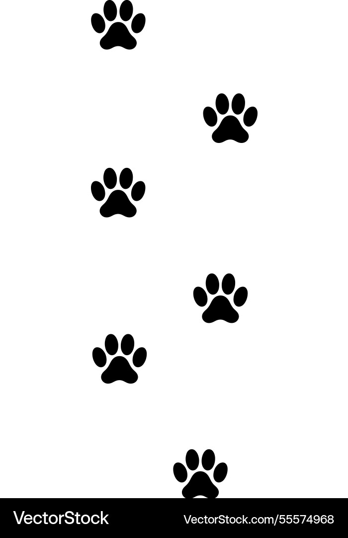 Simple dog paw print outline a timeless icon – Royalty-Free Vector ...