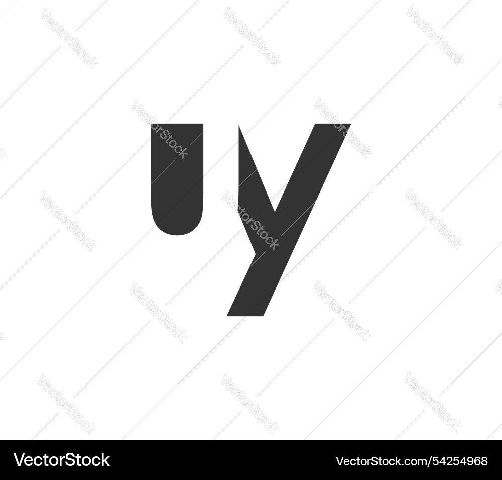 Uy creative geometric initial based modern Vector Image