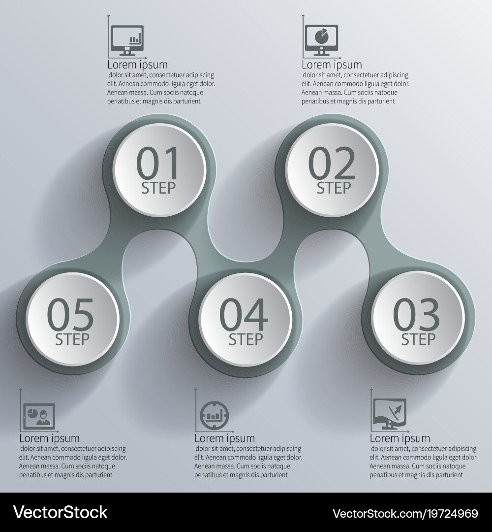 Abstract 3d paper infographics Royalty Free Vector Image