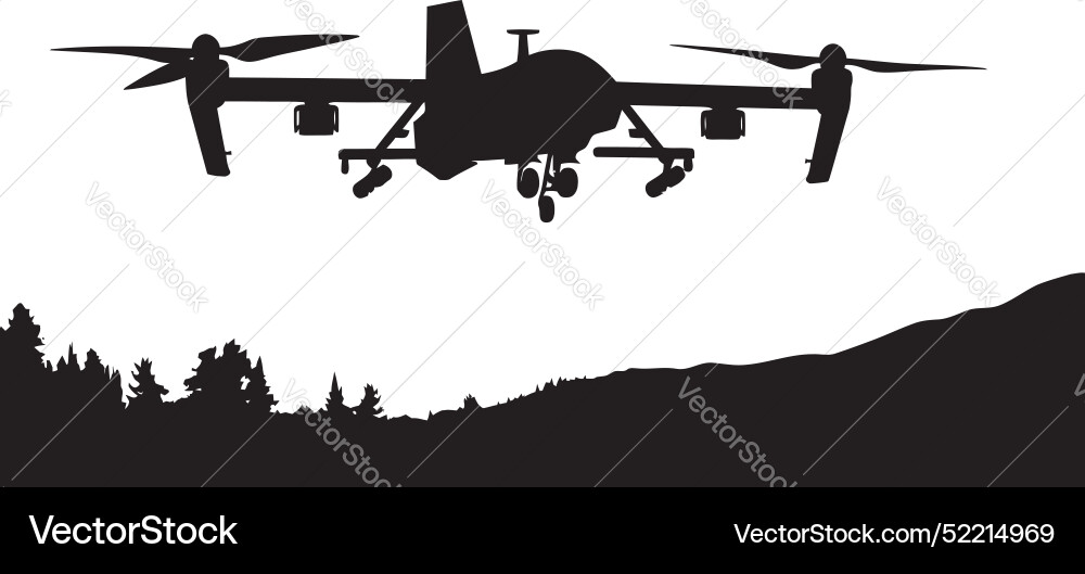 Aerial aviator black combat drone symbolism Vector Image