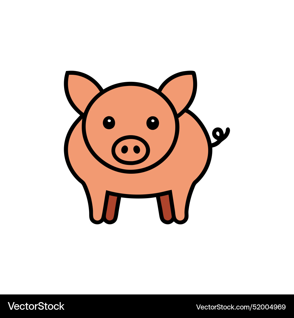 Domestic pig sleeps icon Royalty Free Vector Image