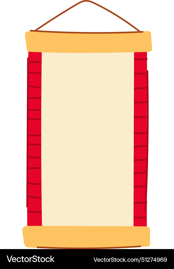 Frame chinese scroll cartoon Royalty Free Vector Image